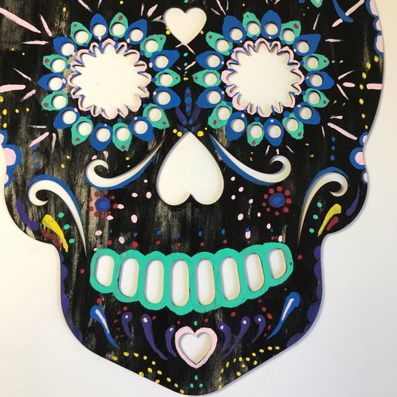 Handmade | Wall Decor | Halloween Sugar Skull Home Decor In Pastel ...